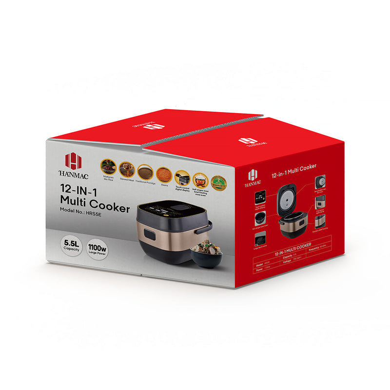 HANMAC HRS5E 5.5L 12-IN-1 Multi-Functional Electric Cooker
